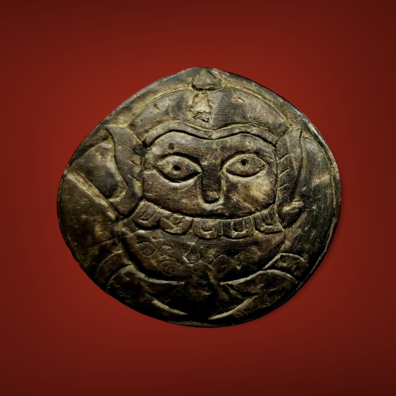 ราหูกะลาแกะ (ยุคต้น)ครูบาเลิศ วัดทุ่งม่านใต้ Rahu coconut carved (early ...